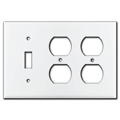1 Toggle 2 Duplex Switch Plate White Kyle Switch Plates