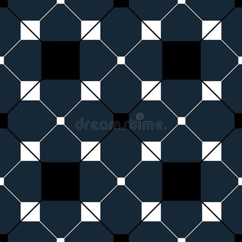 Seamless Repeating Pattern Of Squares Triangles And Circles Stock