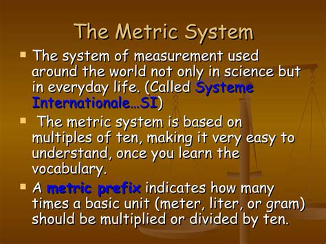 Using The Metric System Ppt