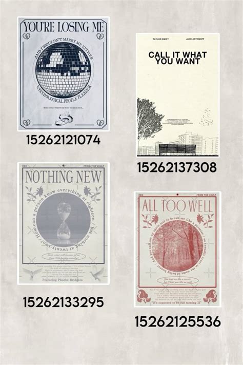 Taylor Swift Decals Bloxburg Decals Codes Aesthetic Bloxburg Decals