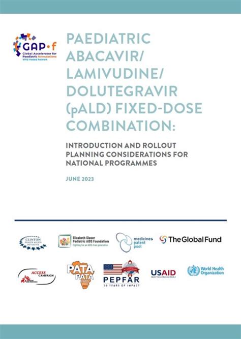 Paediatric Abacavir Lamivudine Dolutegravir Pald Fixed Dose Combination