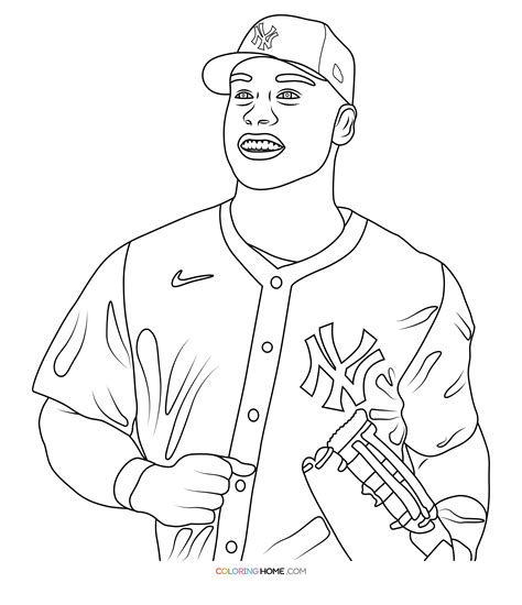 Aaron Judge Coloring Page Coloring Pages