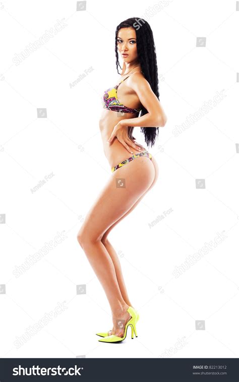 Sexy Model Bikini Against White Background Stock Photo Shutterstock