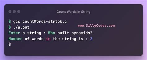 program to count number of words in string in c 4 methods