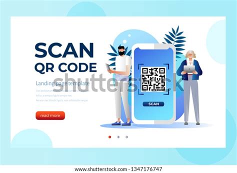 Qr Code Scanning Vector Illustration Concept Stock Vector Royalty Free