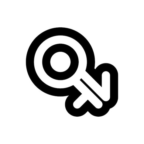 Premium Vector Outline Gender Intergender Black White Liner Icon