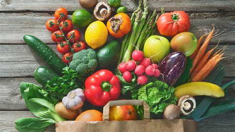 Healthy Eating Vegetables Package Cucumber Banana Tomato Apples