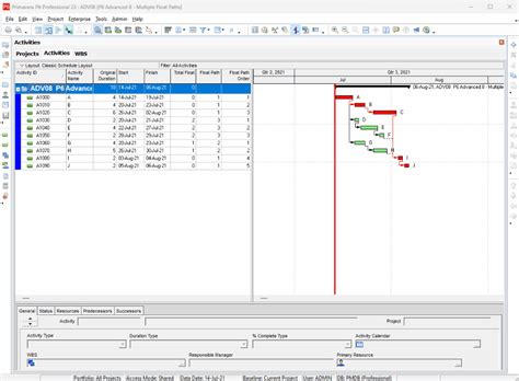 How To Calculate Multiple Float Paths In Primavera P6 Taradigm