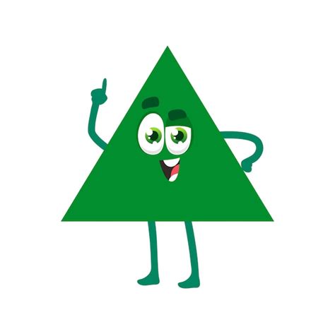 Premium Vector Triangle Character Triangular Geometric Shape