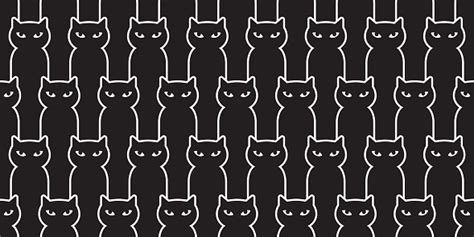 고양이 원활한 패턴 검은 새끼 고양이 벡터 옥양목 선물 포장 종이 타일 배경 스카프 고립 반복 벽지 만화 일러스트 디자인 개에 대한 스톡 벡터 아트 및 기타 이미지 Istock