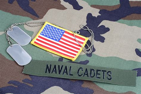 테이프 플래그 패치 및 숲 위장 제복에 개 태그를 분기 하는 미국 해군 사관 학교 생도 Us 우드랜드 위장 무늬에 대한 스톡 사진 및 기타 이미지 Us 우드랜드