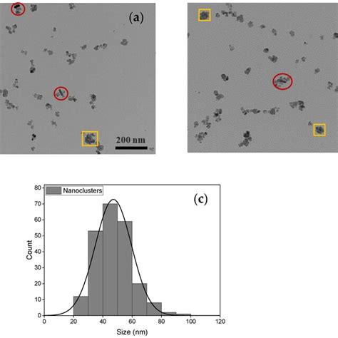Ab Tem Images And C Histogram Of Nanoclusters Of Ci Mnfe2o4
