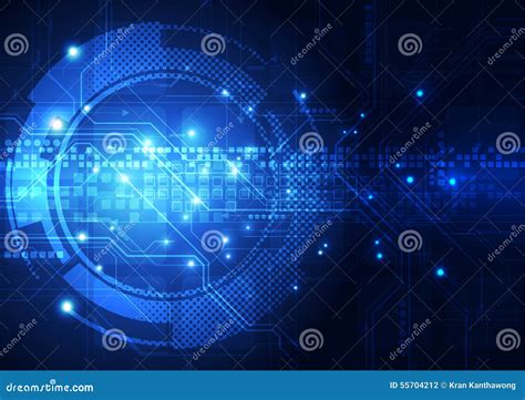 Vector Digital Technology Concept Abstract Background Stock Vector