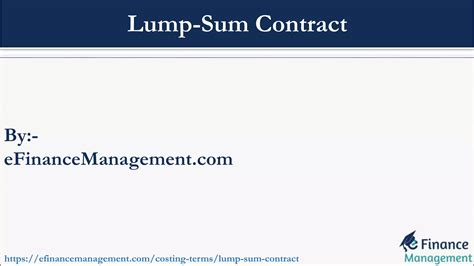 Lump Sum Contract Pptx