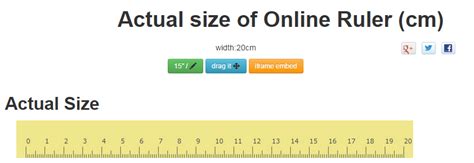 Online Ruler Actual Size Inch Cm And Draggable 2018 Updated Free
