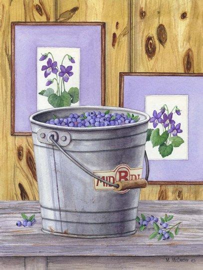 Blueberries And Violets By Maureen Mccarthy Violet Wall Art Fine Art Prints Art Prints