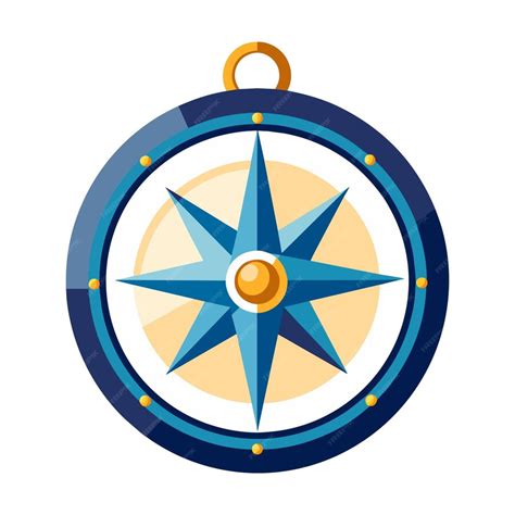Premium Vector Compass Flat Vector Illustration On White Background