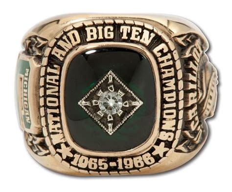 1965 Michigan State Spartans 10k Gold Ncaa Football National