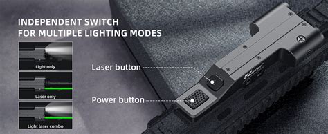 Ezshoot 1600 Lumen Rifle Light Laser Combo With Usb