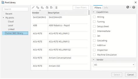 Select A Post Processor