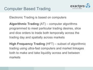 Theory Of High Frequency Trading Systems Testing PPT