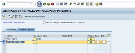 Creating A Dynamic Variant For A Report Sapcodes