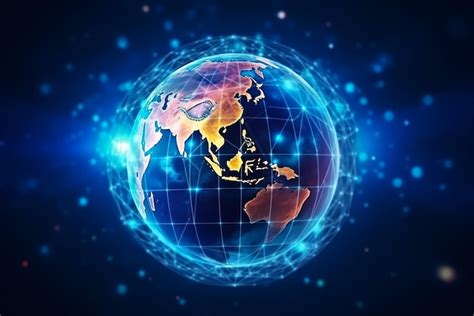 Digital Earth Global Network Premium Ai Generated Image