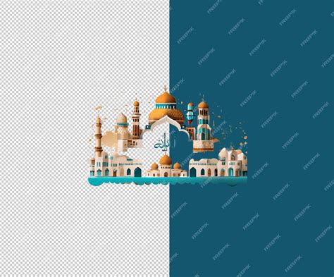 Eidul Adha 포스터 아이콘 Png Psd 파일 템플릿 모 트랜스프린트 배경 디자인 프리미엄 Ai 생성 Psd