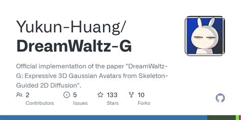 GitHub Yukun Huang DreamWaltz G Official Implementation Of The Paper