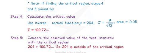 Normal Hypothesis Testing A Level Maths Revision Notes