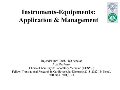 Basic Instruments Equipment Application And Managementpptx
