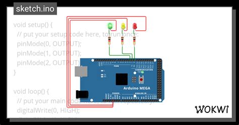 ไฟจราจร Wokwi Esp32 Stm32 Arduino Simulator