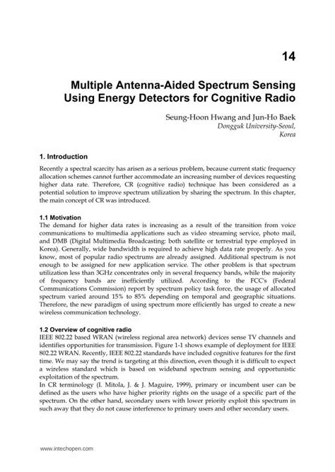 Pdf Multiple Antenna Aided Spectrum Sensing Using Energy Dokumentips