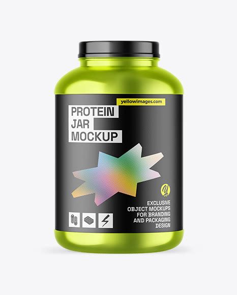 Metallic Protein Jar Mockup Psd 134308 Yellow Images
