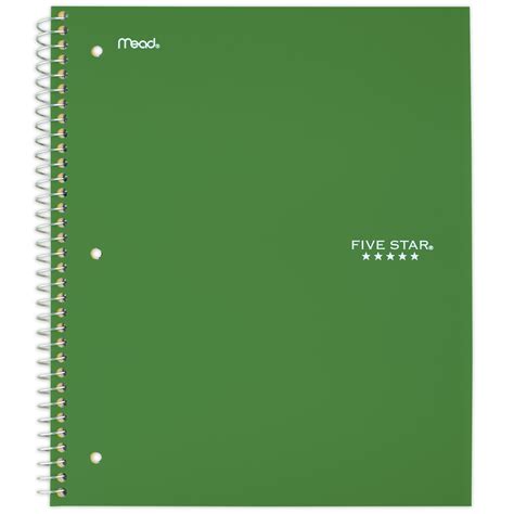 Five Star 1 Subject Wirebound Notebook Walmart Business Supplies