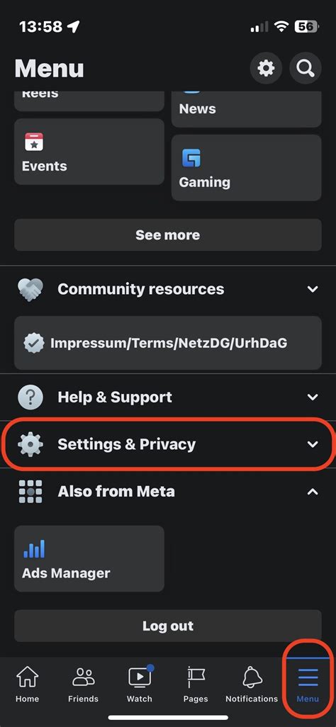 Facebook Logout Button 2022