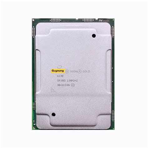 Yzx Xeon Gold 6138 SR3B5 Gold6138 6138 Bộ xử lý CPU 27 5MB Cache 2 00GHz 20 lõi LGA3647 125W Có