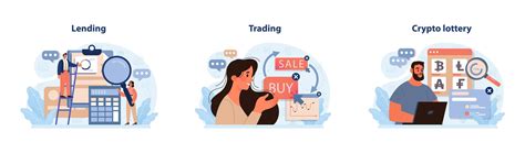 Premium Vector Defi Decentralized Finance Set Smart Distributed Ledger Technologies For