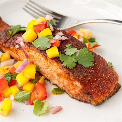 Blackened Salmon With Mango Salsa Cup Of Yum