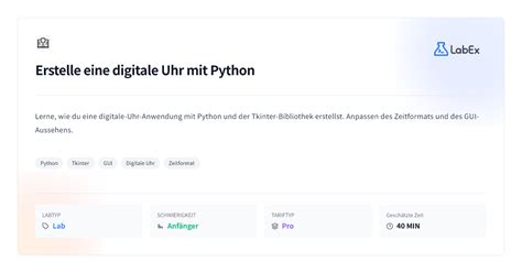 Erstelle Eine Digitale Uhr Mit Python Tkinter Gui Labex