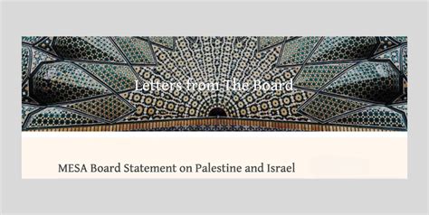 Mesa Board Statement Maydan