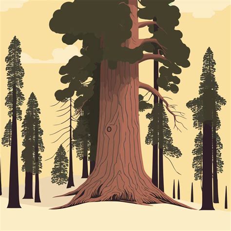 Adult Giant Sequoia Tree 19481698 Vector Art At Vecteezy