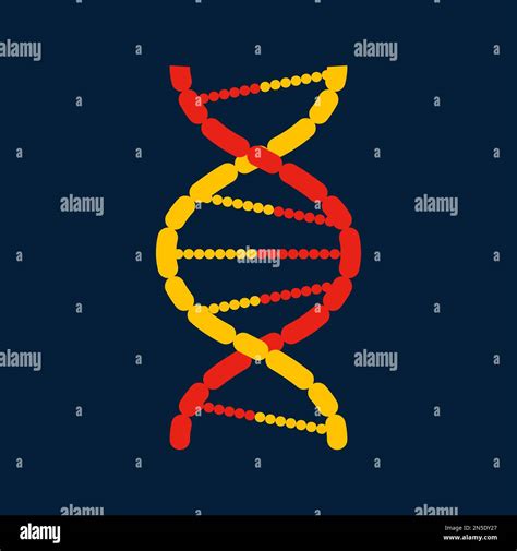 Dna Abstract Polygonal Helix Structure Cartoon Genetic Code Gene Cell