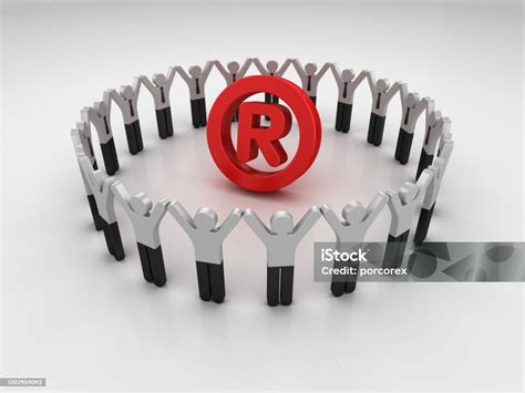 등록 상표 기호와 픽토그램 팀워크 3d 렌더링 3차원 형태에 대한 스톡 사진 및 기타 이미지 3차원 형태 가입서 결심 Istock