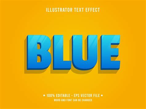 Premium Vector Blue Editable Text Effect Template