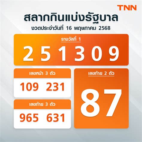 ตรวจสลากกินแบ่งรัฐบาล 16 พฤษภาคม 2568 งวดล่าสุด ตรวจหวย
