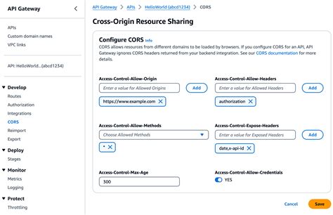 Configure CORS For APIs In API Gateway Amazon API Gateway