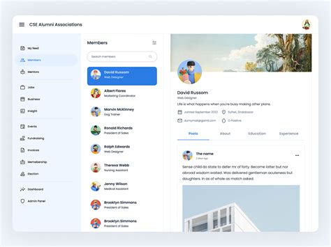 Alumni Social Platform By Technext Uxui Design On Dribbble