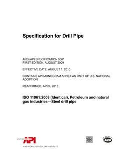 Download API Spec 5DP R2015 In PDF Professional PDF Standards Supplier