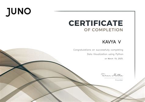 Datavisualization Python Certificate Continuouslearning Kavya V
